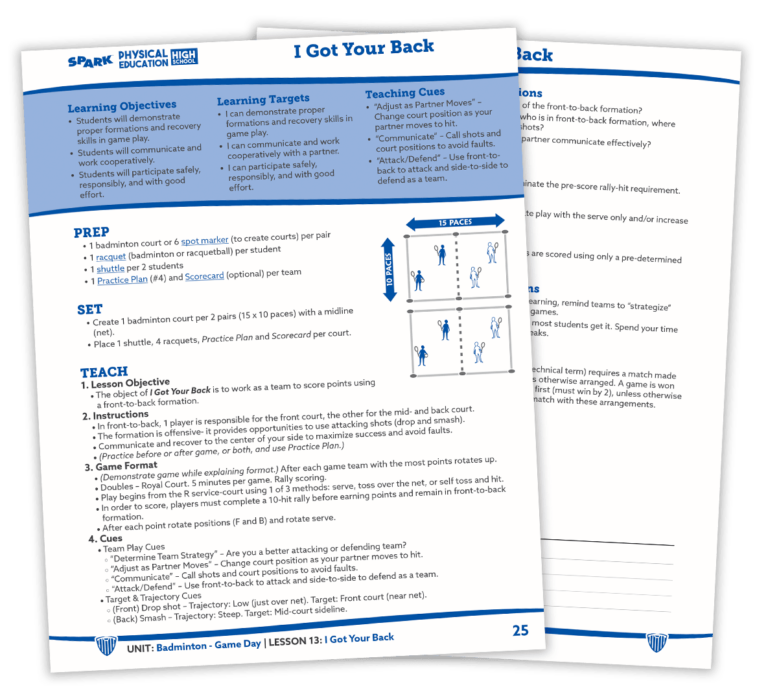 SPARK High School Physical Education Curriculum Program - SPARK PE